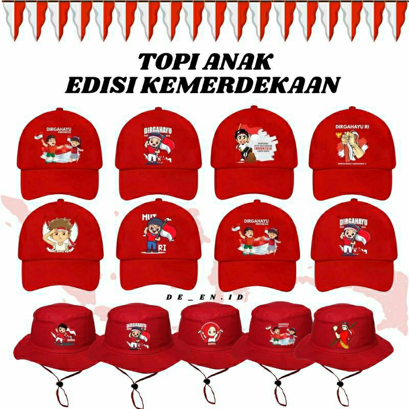 Jual Bucket Topi Bucket merah putih Bucket HUT Ri 79 topi anak bucket ...