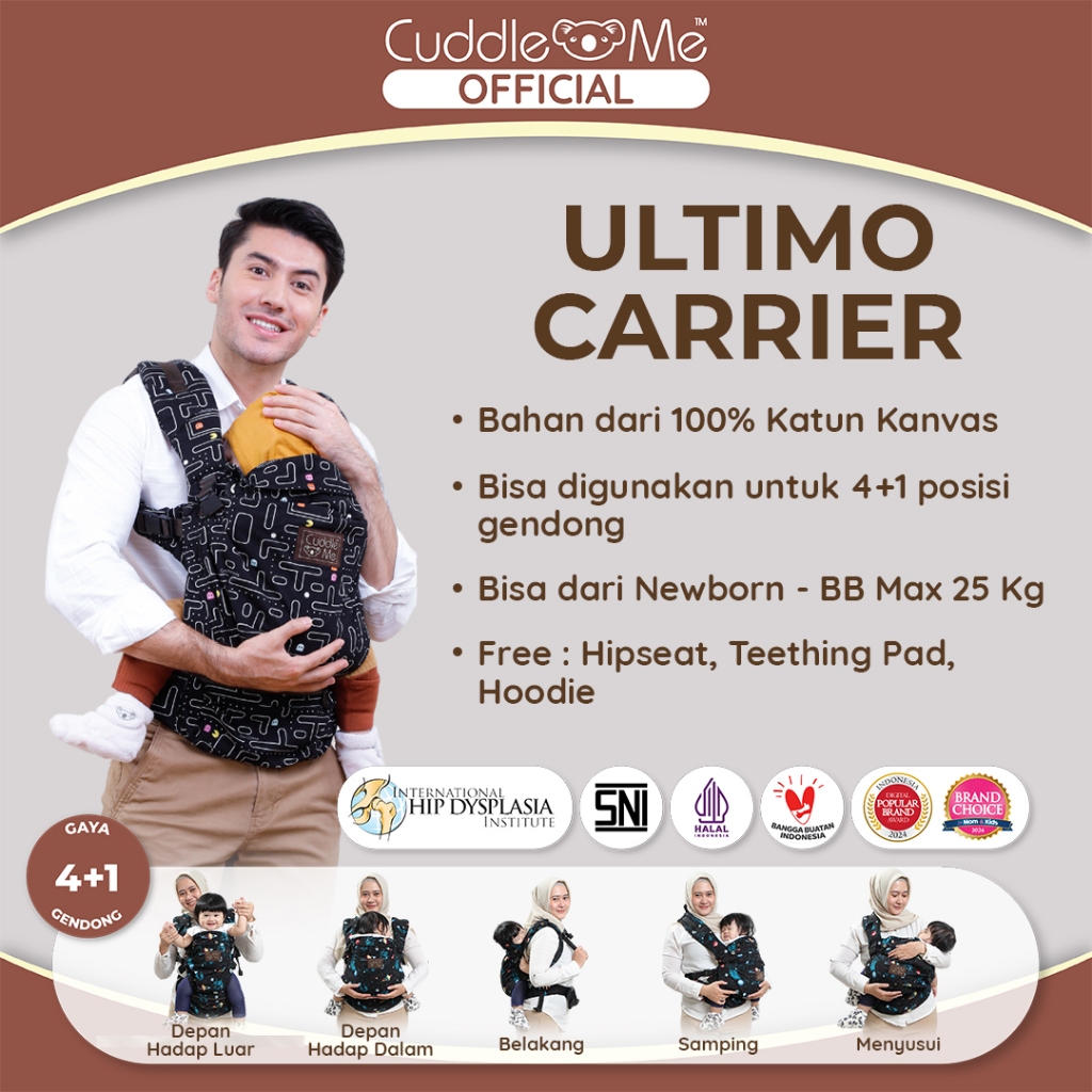 Jual Gendongan Bayi - CUDDLEME Ultimo Carrier M Shape 4 + 1 Posisi ...