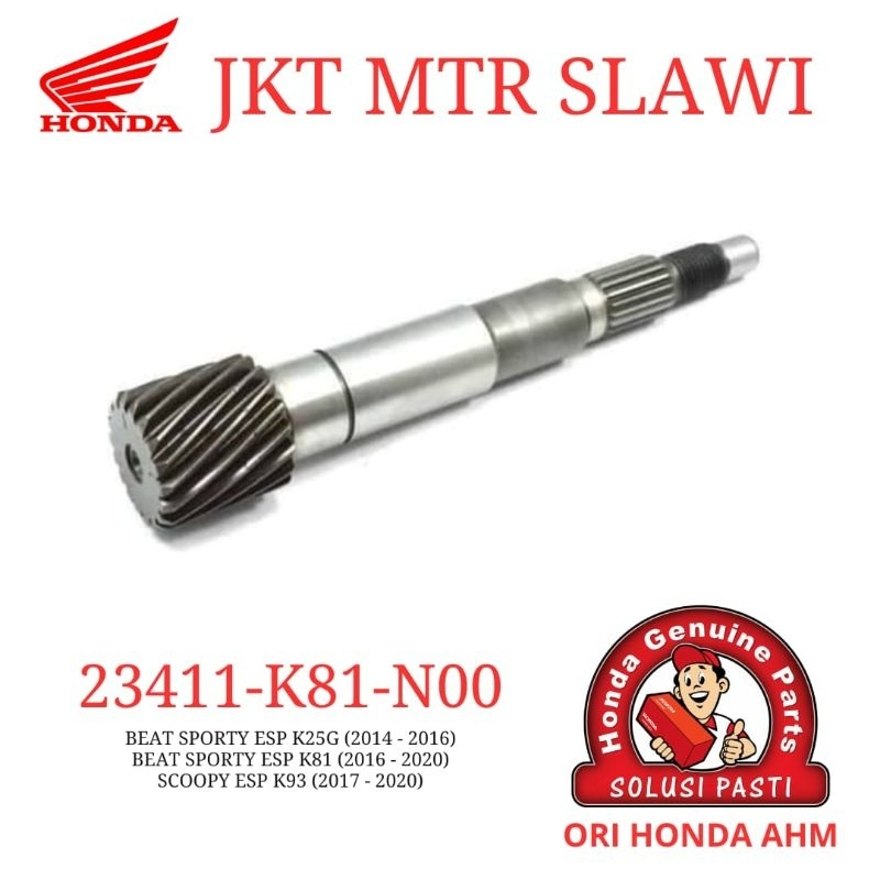 Jual 23411-K81-N00 as pully as puli pulley shaft drive beat scoopy ...