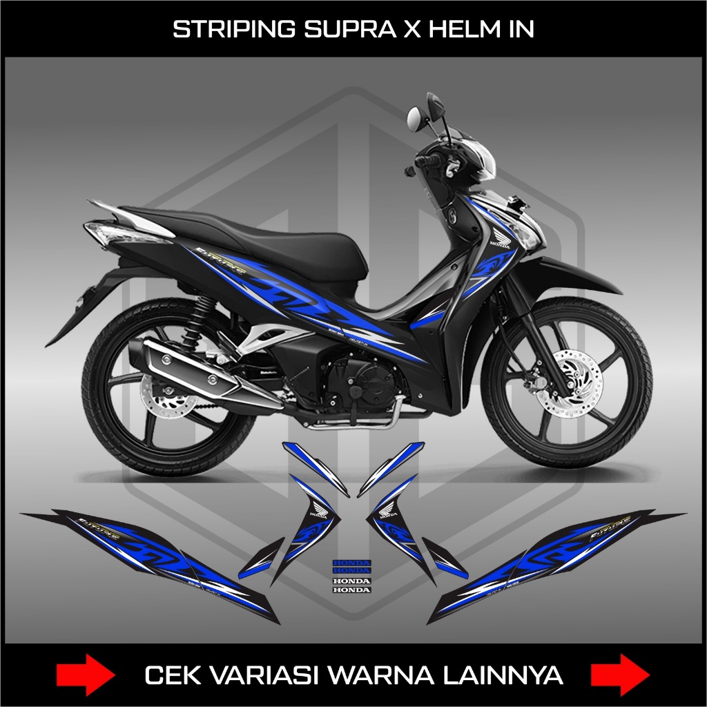 Jual STRIPING MOTOR HONDA SUPRA X 125 HELM IN / STICKER LIST BODY SUPRA ...