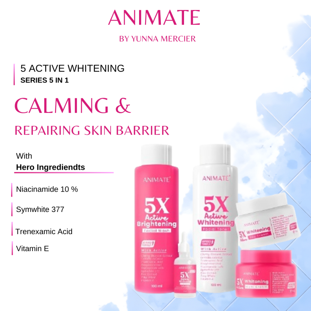 Jual ANIMATE 5X ACTIVE WHITENING SERIES 5IN1 | Shopee Indonesia
