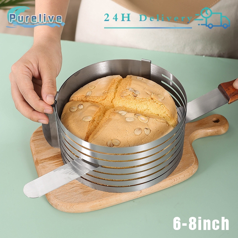 Jual Ring Kue Cake Slicer 6 Lapis Cake Slicer Pemotong Kue Layer Cake ...
