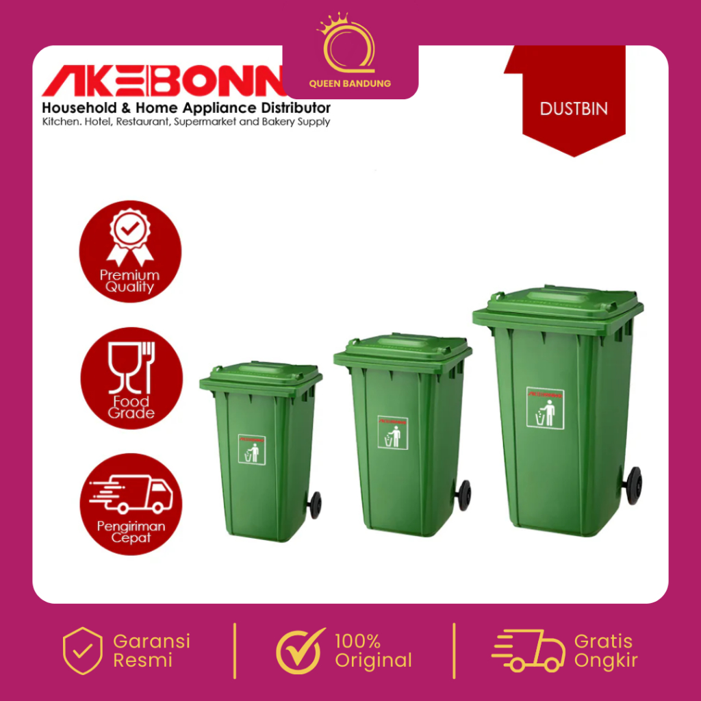Jual Akebonno Trash Bin Tong Sampah Berbagai Ukuran Ada Roda | Shopee ...