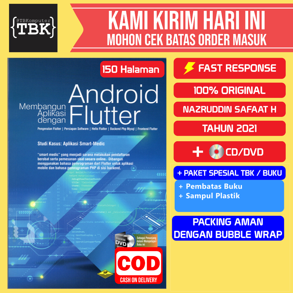 Jual BUKU MEMBANGUN APLIKASI DENGAN ANDROID FLUTTER NAZRUDDIN SAFAAT | Shopee Indonesia