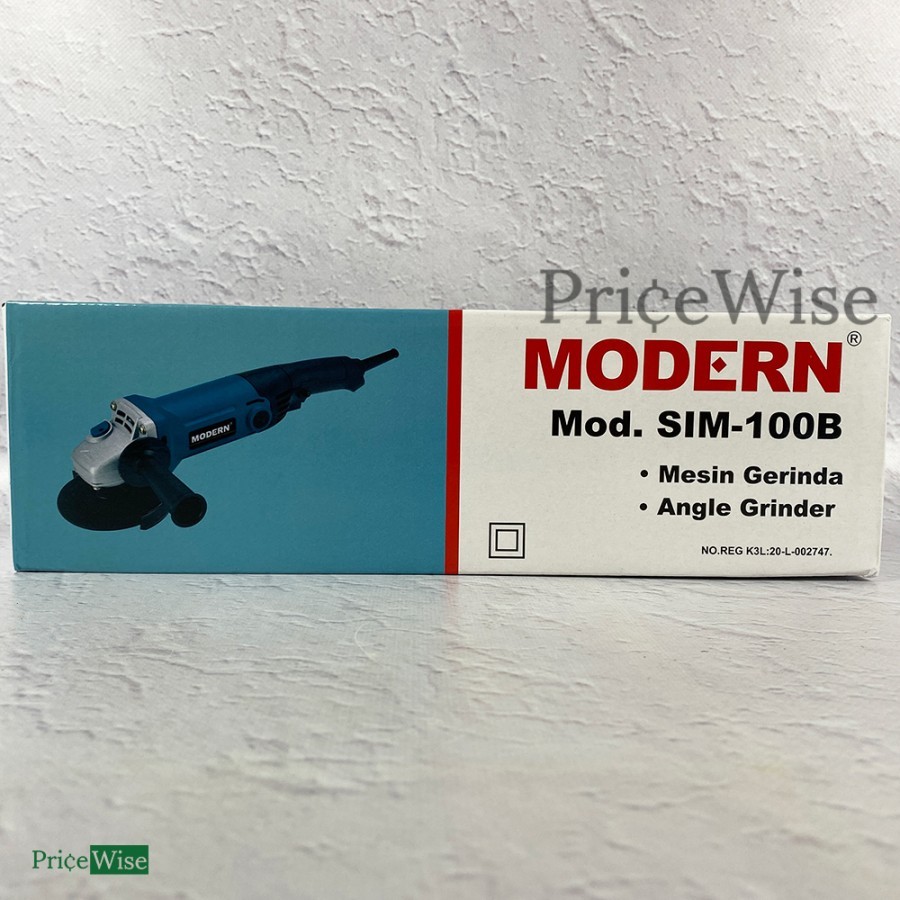 Jual Mesin Gerinda Tangan 4 inch SIM100B Modern // Angle Grinder 4" SIM ...