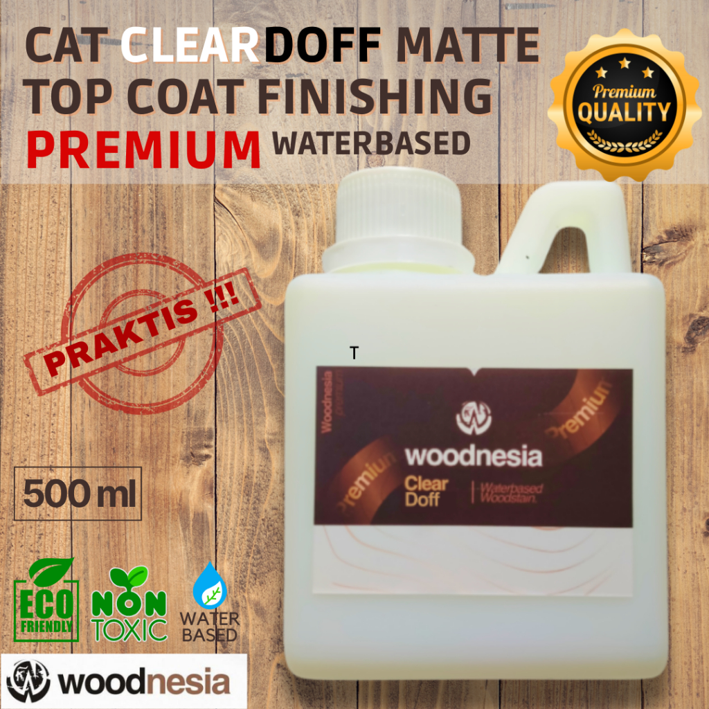 Jual Cat Pernis Kayu Clear Doff Matt Top Coat Finishing Premium 500ml ...