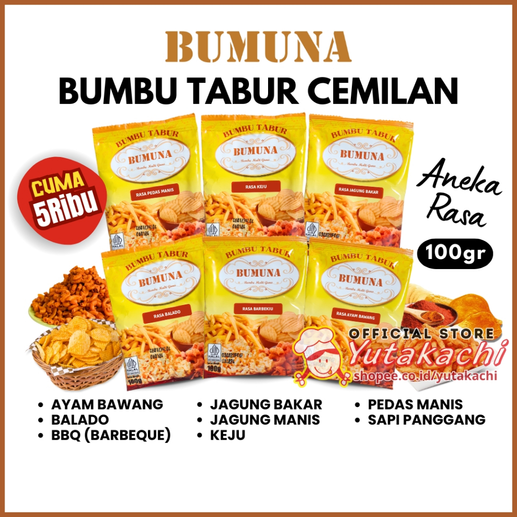 Jual Varian Bumbu Tabur 100 gr BUMUNA / Aneka Rasa Balado / BBQ / Ayam ...