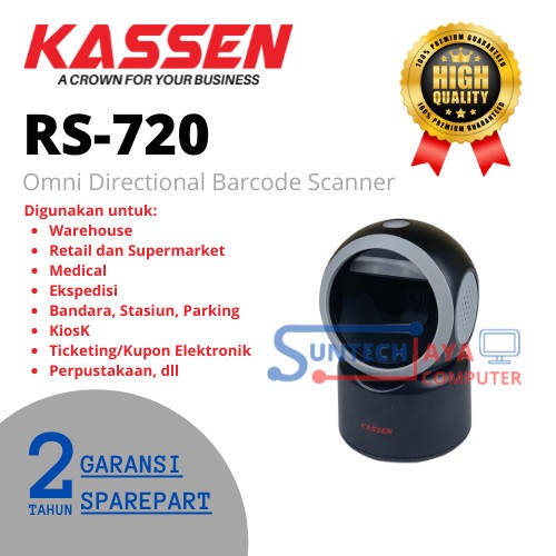 Jual BARCODE SCANNER OMNI 2D RS 720/ Scanner Barcode Duduk 1D 2D Kassen ...
