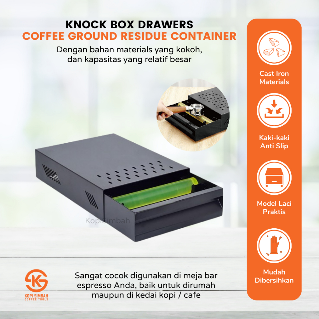Jual Knock Box Coffee Ground Residue Container Wadah Tempat Knocking ...