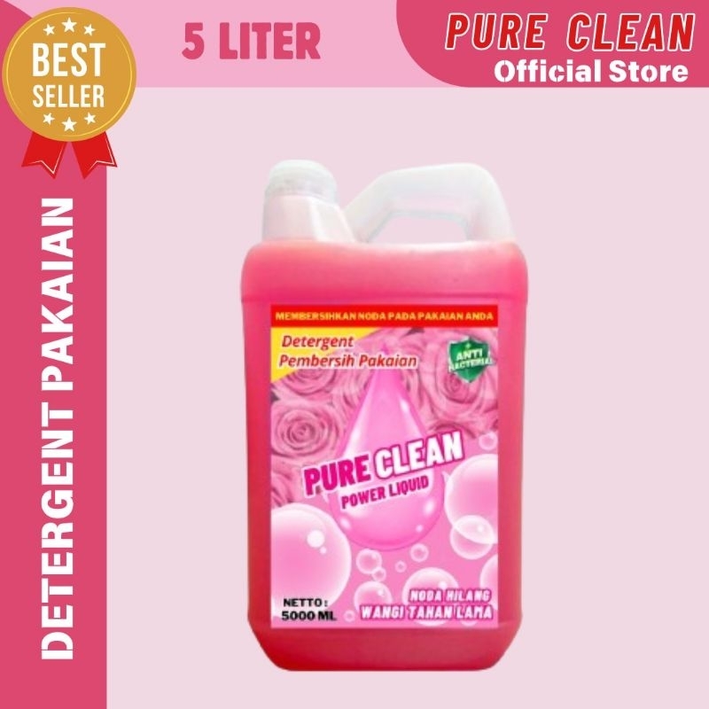 Jual PURE CLEAN Deterjen Cair Laundry Liquid Detergent Konsentrat 5L ...