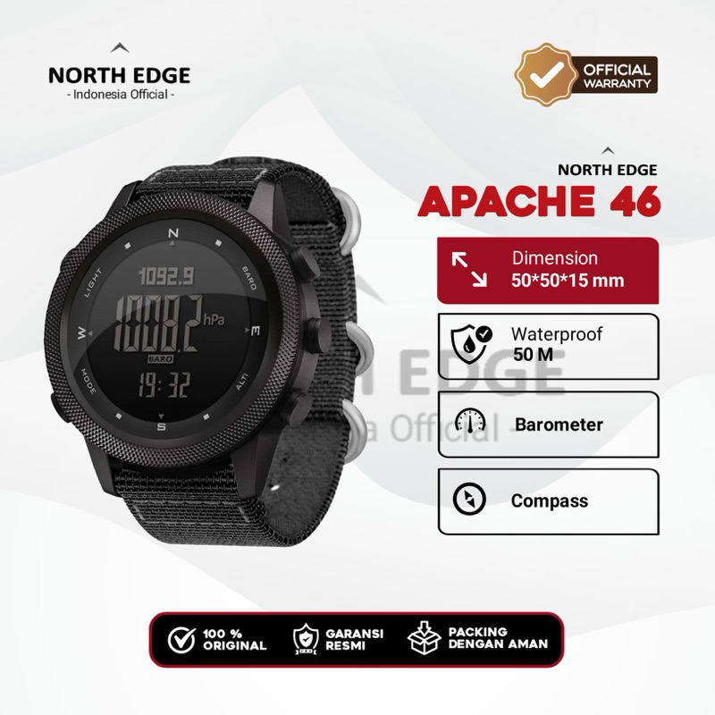 Jual NORTH EDGE APACHE 46 DIGITAL WACTH MILITARY WITH ALTIMETER BAROMETER | Shopee Indonesia
