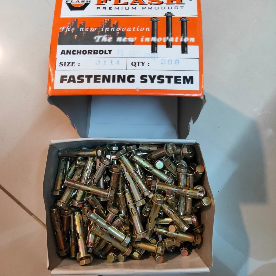 Jual Dynabolt 3710 M10x48 MM FLASH Baut Beton/Dinabol 10mm/Dinabolt M10 ...