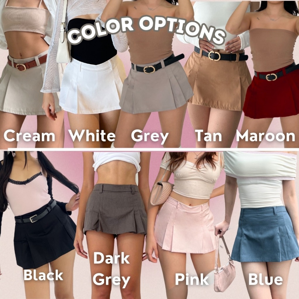 Jual SHEWEARSSUGAR Meow Micro Pleated Skort | Rok Celana Pendek Wanita ...