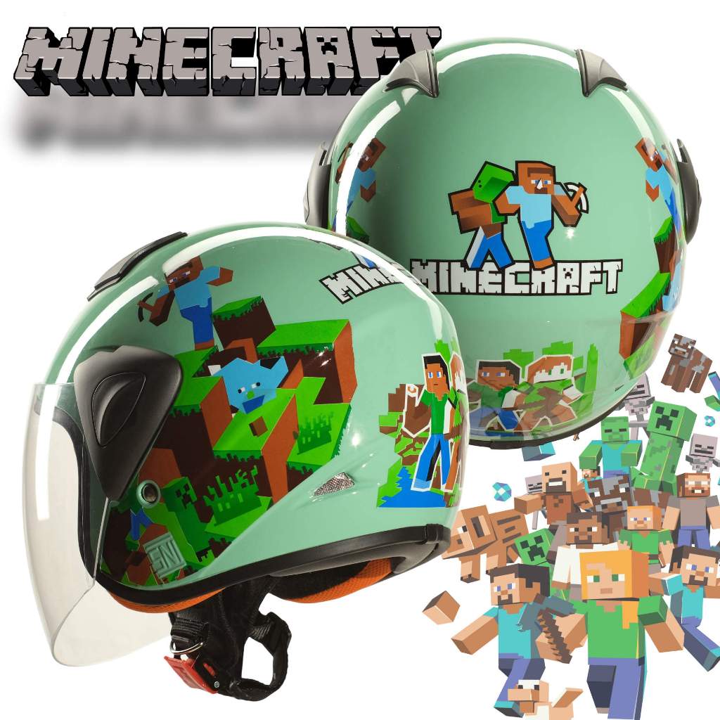 Jual Helm Anak Lucu Motif Minecraft untuk Usia 5 hingga 7 Tahun ...