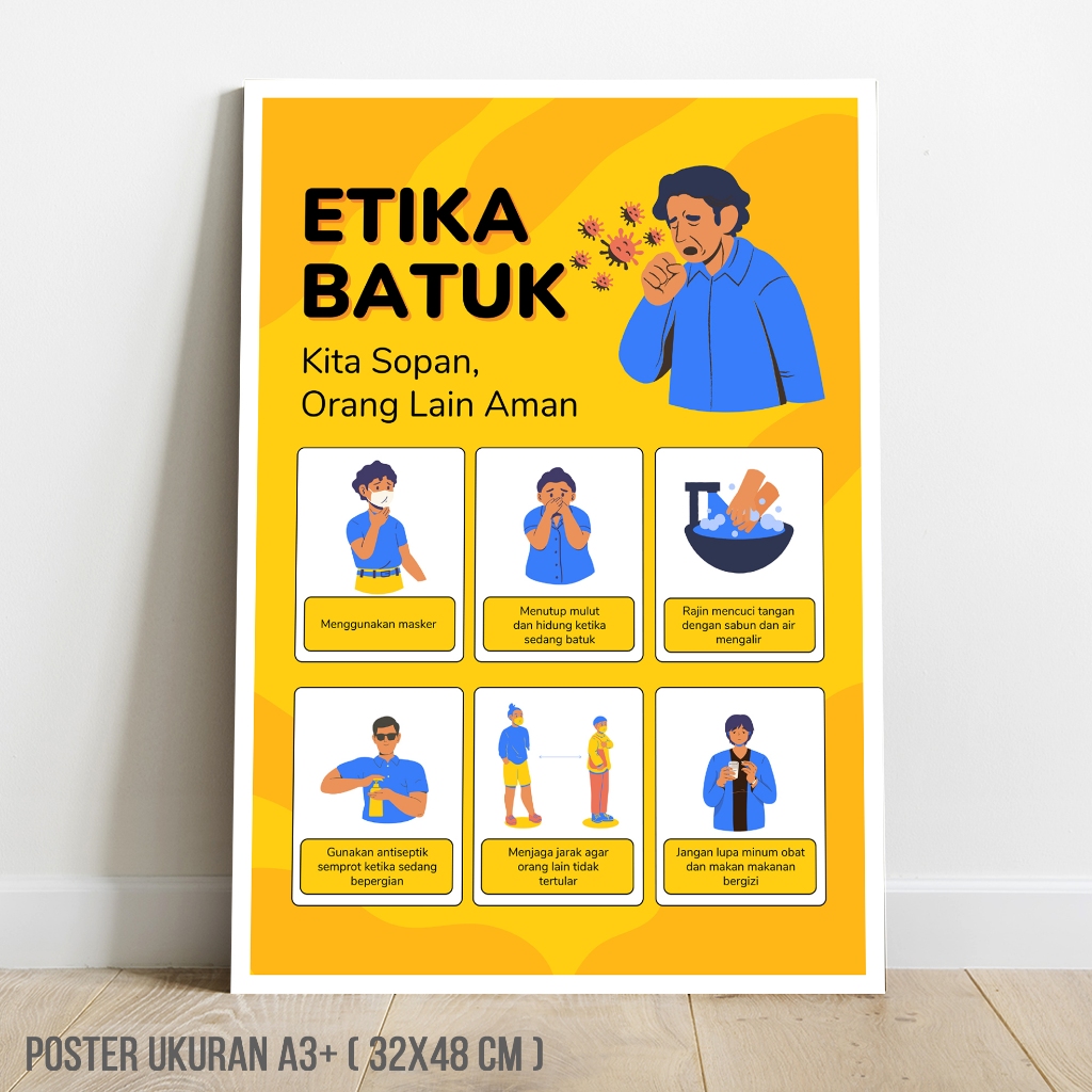 Jual POSTER EDUKASI ETIKA BATUK | Shopee Indonesia