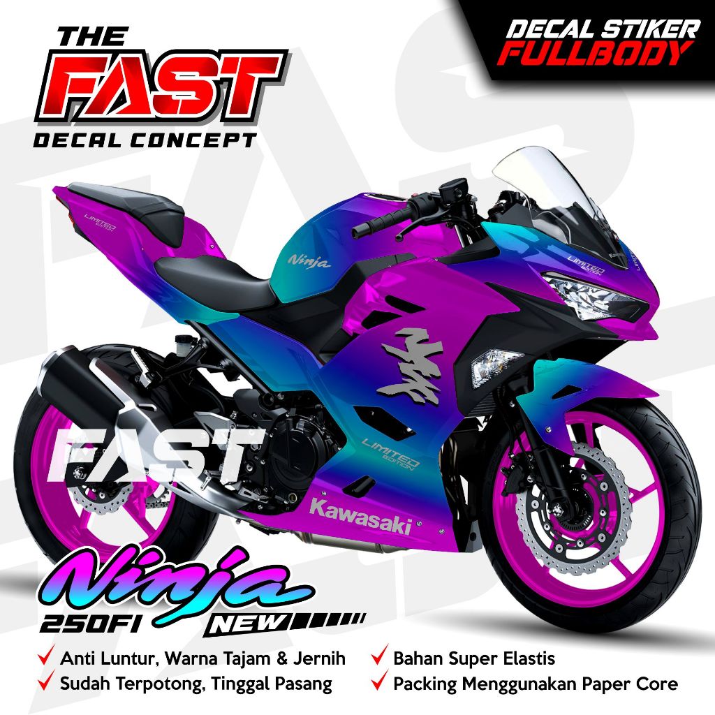 Jual TERBARU Decal Ninja Fi 250 New 2017 Fullbody Bunglon Warna Stiker ...