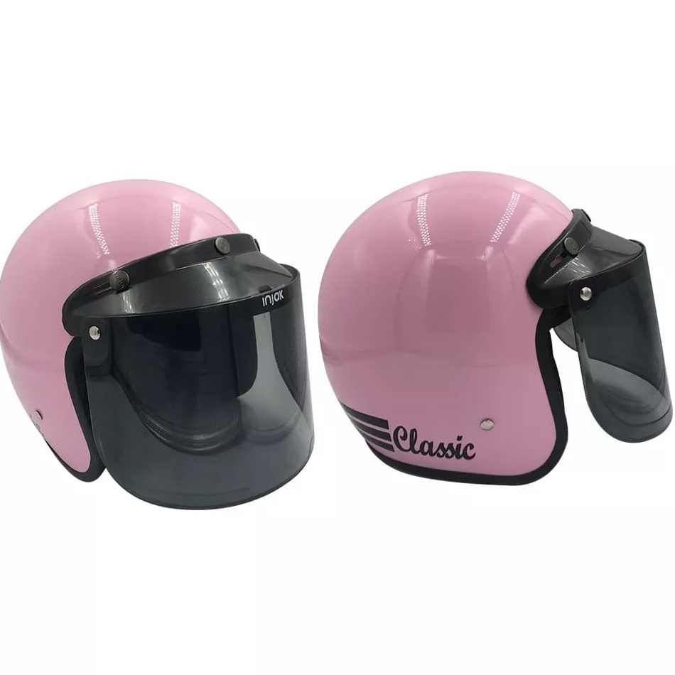 Jual KODE Q1X8 BIVI Helm Bogo Dewasa Classic Retro SNI Ori Cepol Wanita ...