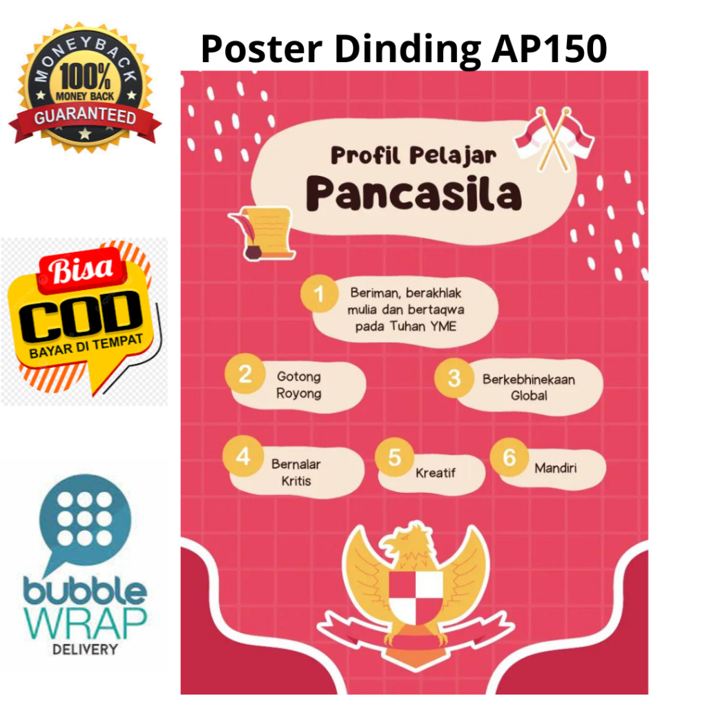 Jual POSTER PROFIL PELAJAR PANCASILA AP150 | Shopee Indonesia