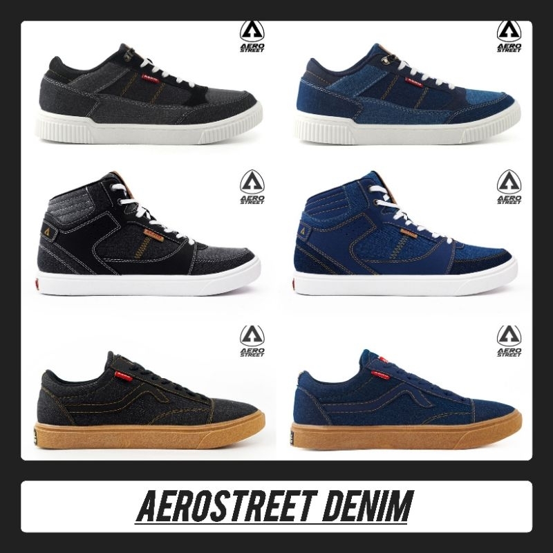 Jual Aerostreet 37-44 Denim Series | Aerostreet Hoops Denim Putih Biru ...