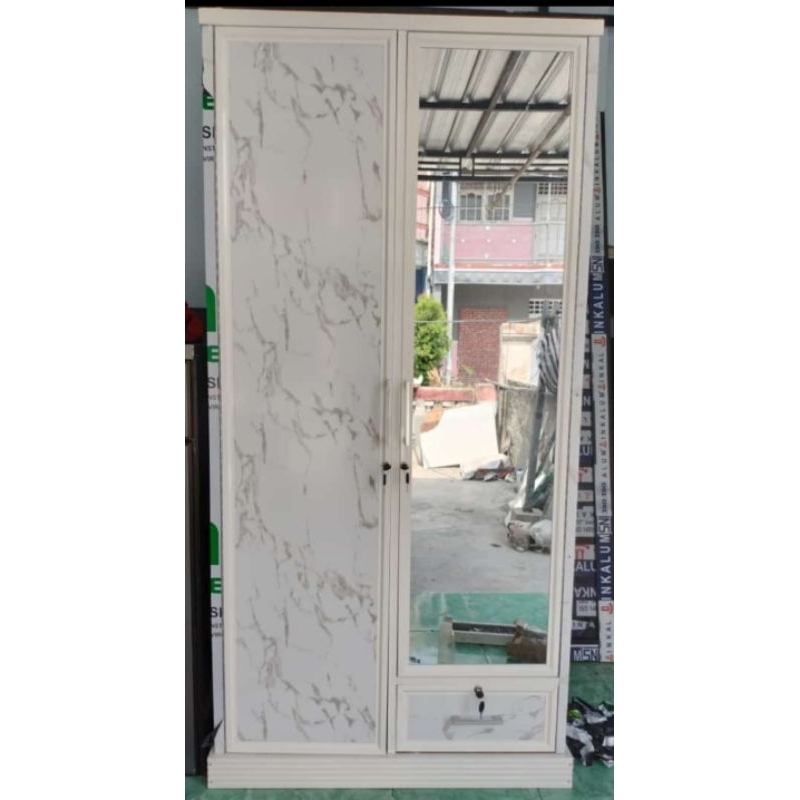Jual lemari pakaian bahan aluminium isian acp 3 mm sudah anti rayap dan ...