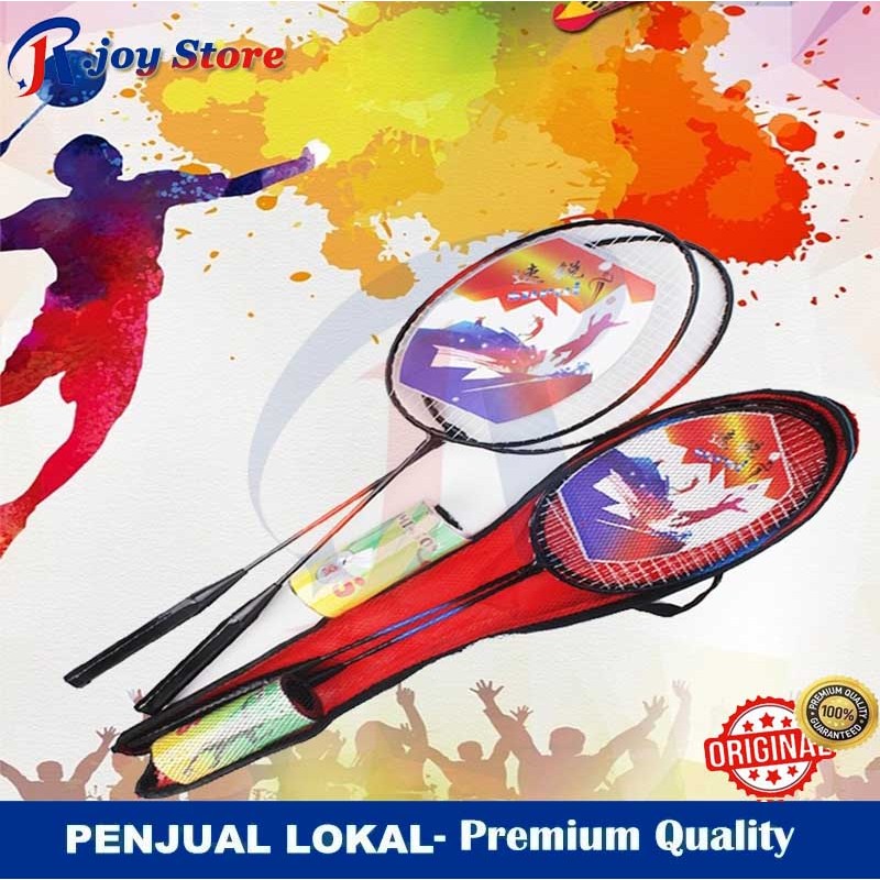 Jual Raket badminton/ raket bulu tangkis isi 2 free bag/kok bulutangkis ...