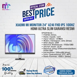 Jual Xiaomi Mi Monitor 24" A24i FHD IPS 100Hz Ultra Slim Garansi Resmi ...