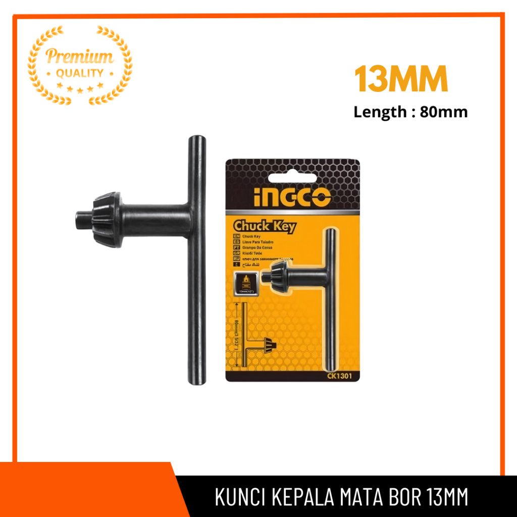 Jual Kunci Kepala Mata Bor INGCO CK1301-13 Mm Chuck Key INGCO CK1301 ...