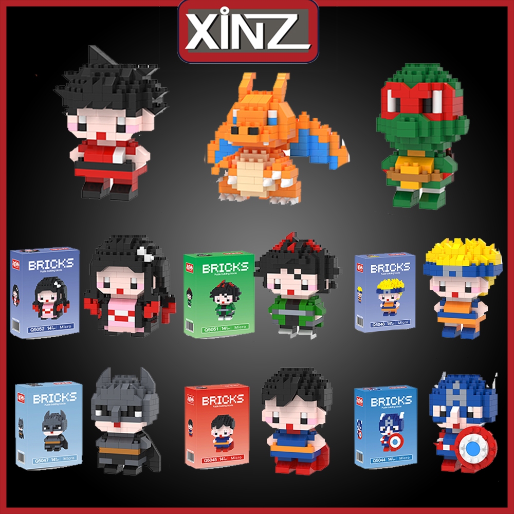 Jual XiNZ Nano Mini Block Demon Slayer Balok Block Superhero Mainan ...