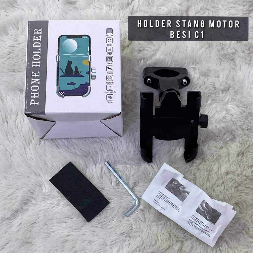 Jual HOLDER STANG MOTOR BESI C1 HLD-45 pluspack | Shopee Indonesia