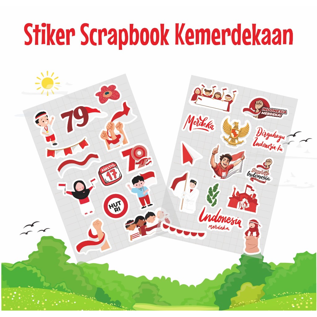 Jual Stiker / Sticker Scrapbook Kemerdekaan HUT RI 17 Agustus Indonesia ...
