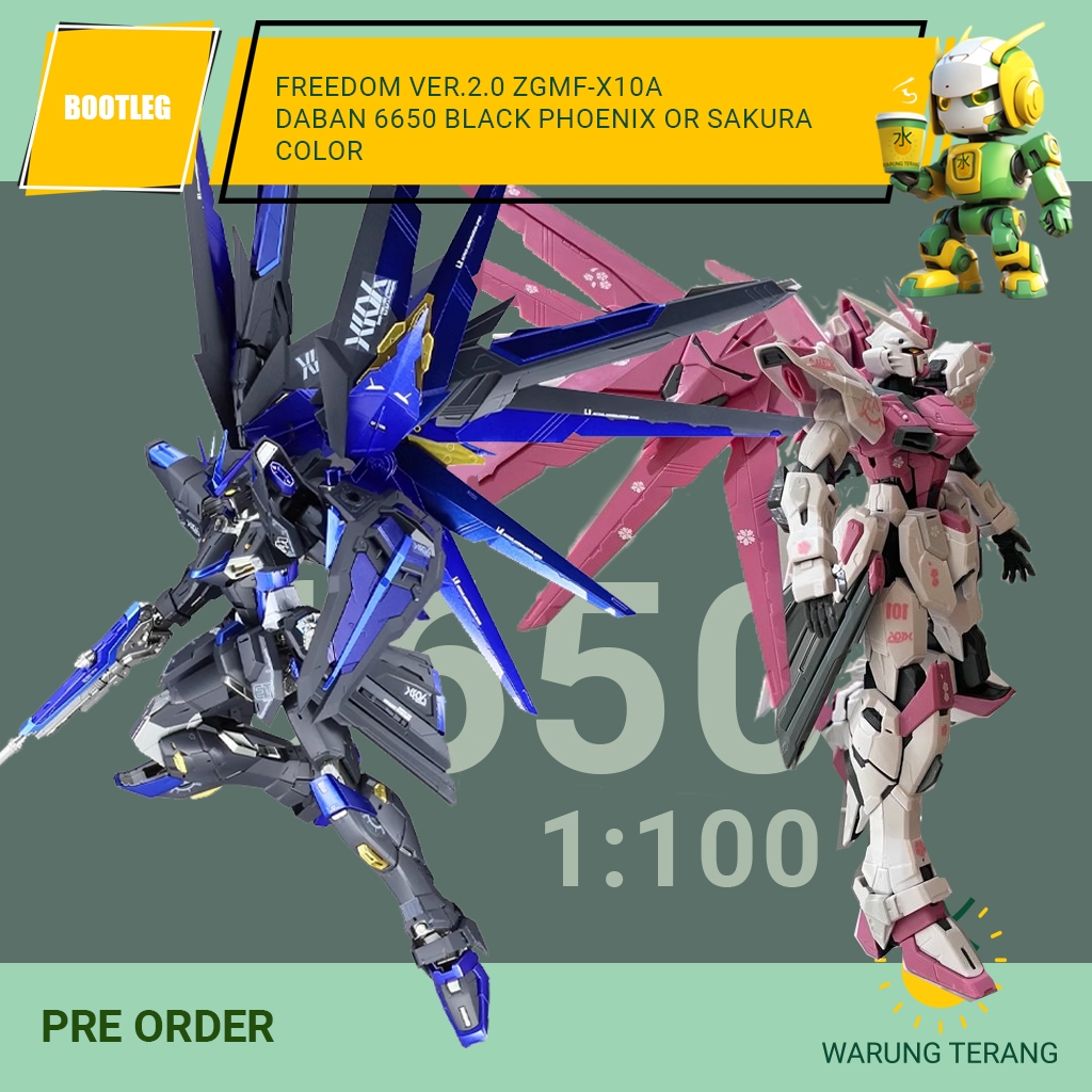 Jual MG Freedom 2.0 fighter daban 6650 black phoenix and sakura color ...