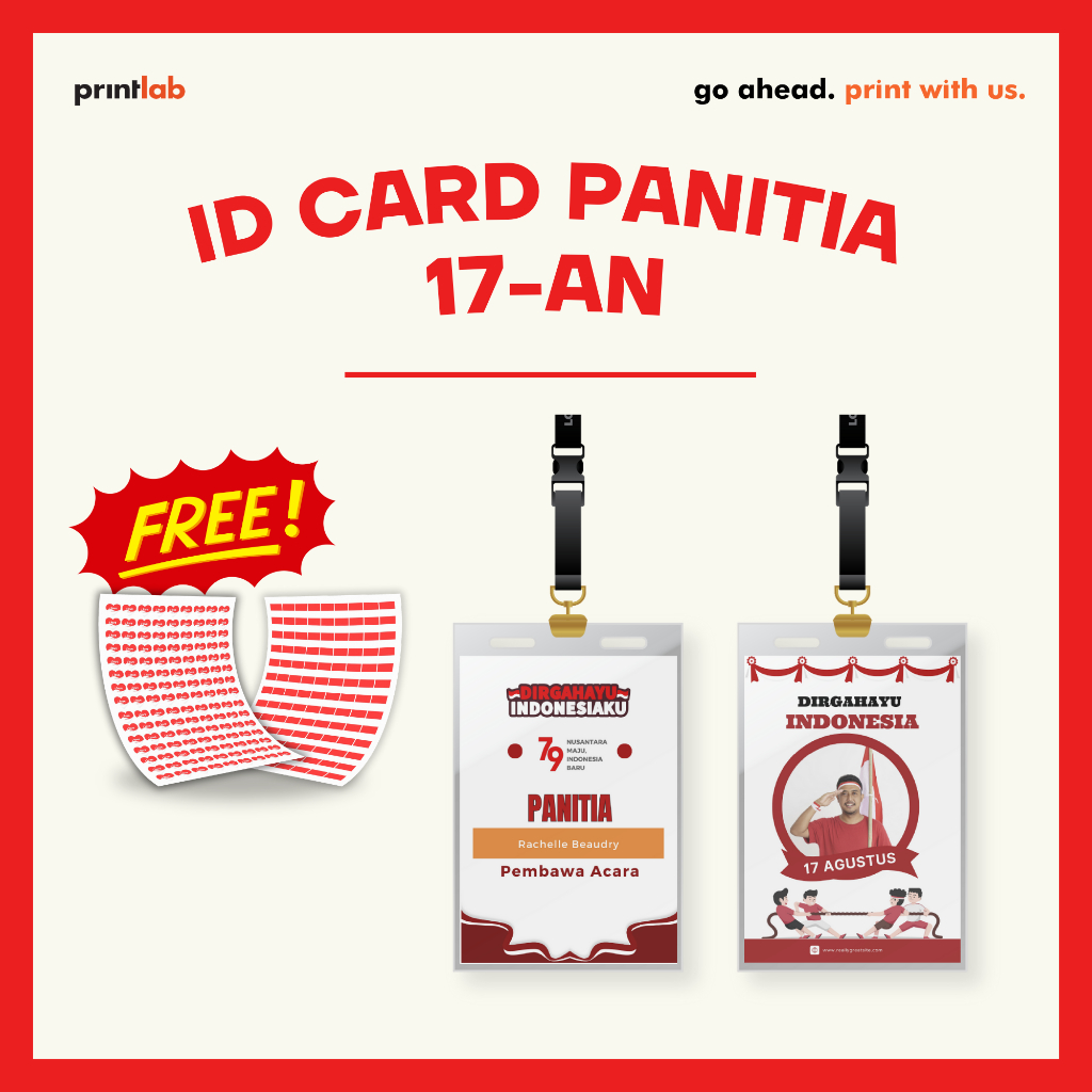 Jual ID CARD ACARA PANITIA FREE DESIGN - ID CARD PANITIA 17 AGUSTUS ...