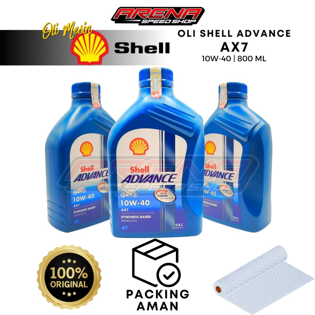 Jual SHELL Advance AX7 10W-40 4T 800 ml Oli Mesin Shel Jupiter Vega ...