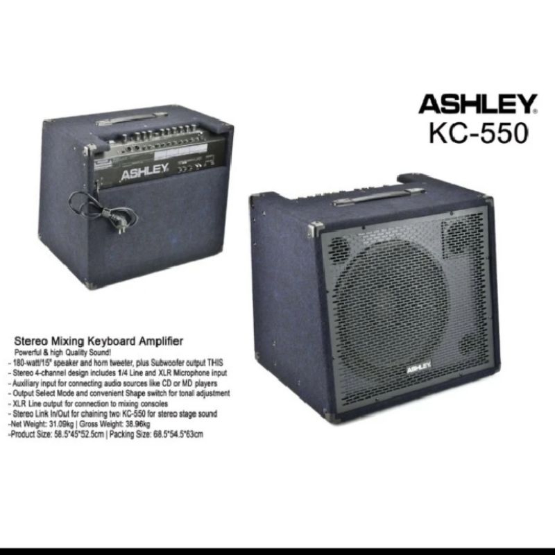 Jual Amplifier keyboard Ashley KC 550 original ampli keyboard KC550 ...