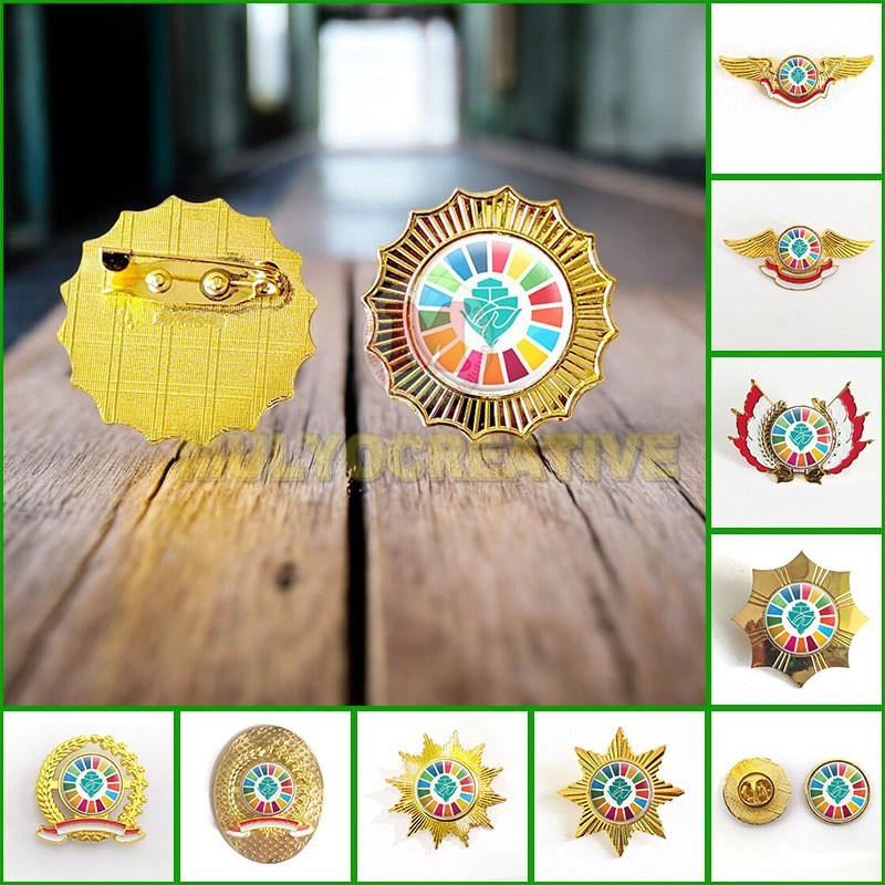 Jual Pin SDGs Desa Pin Bros Wing Logo Kemendesa | Shopee Indonesia