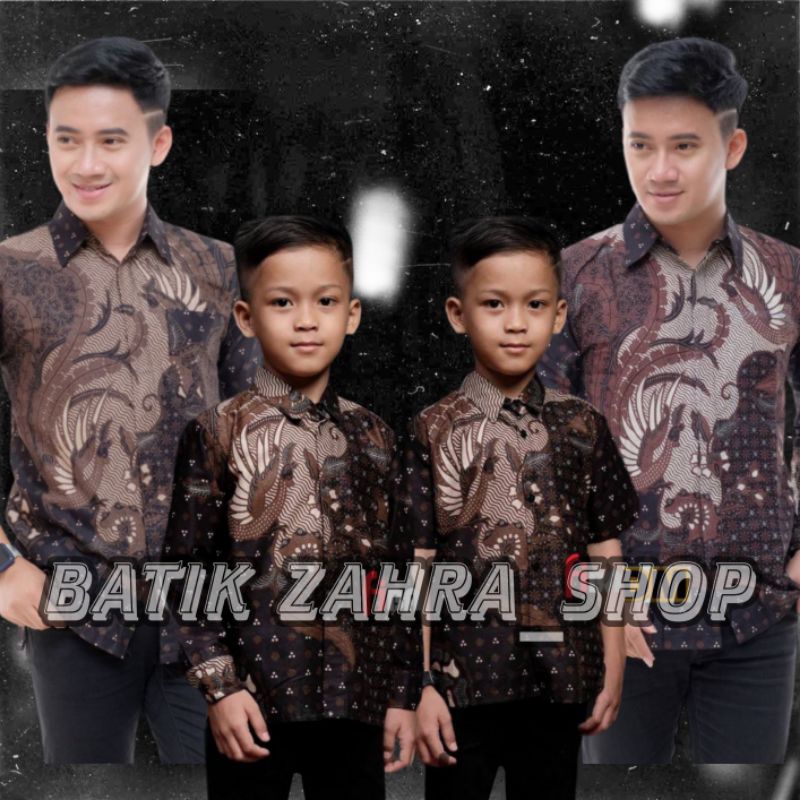 Jual Motif CICAK ROWO || Couple Batik Pria Ayah dan Anak || Hem dan Kemeja || M L XL XXL 3L 4L ...