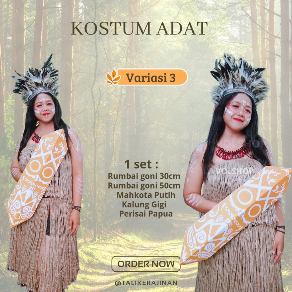 Jual Baju Karnaval Set Komplit Pakaian Tradisional tema suku Indonesia ...