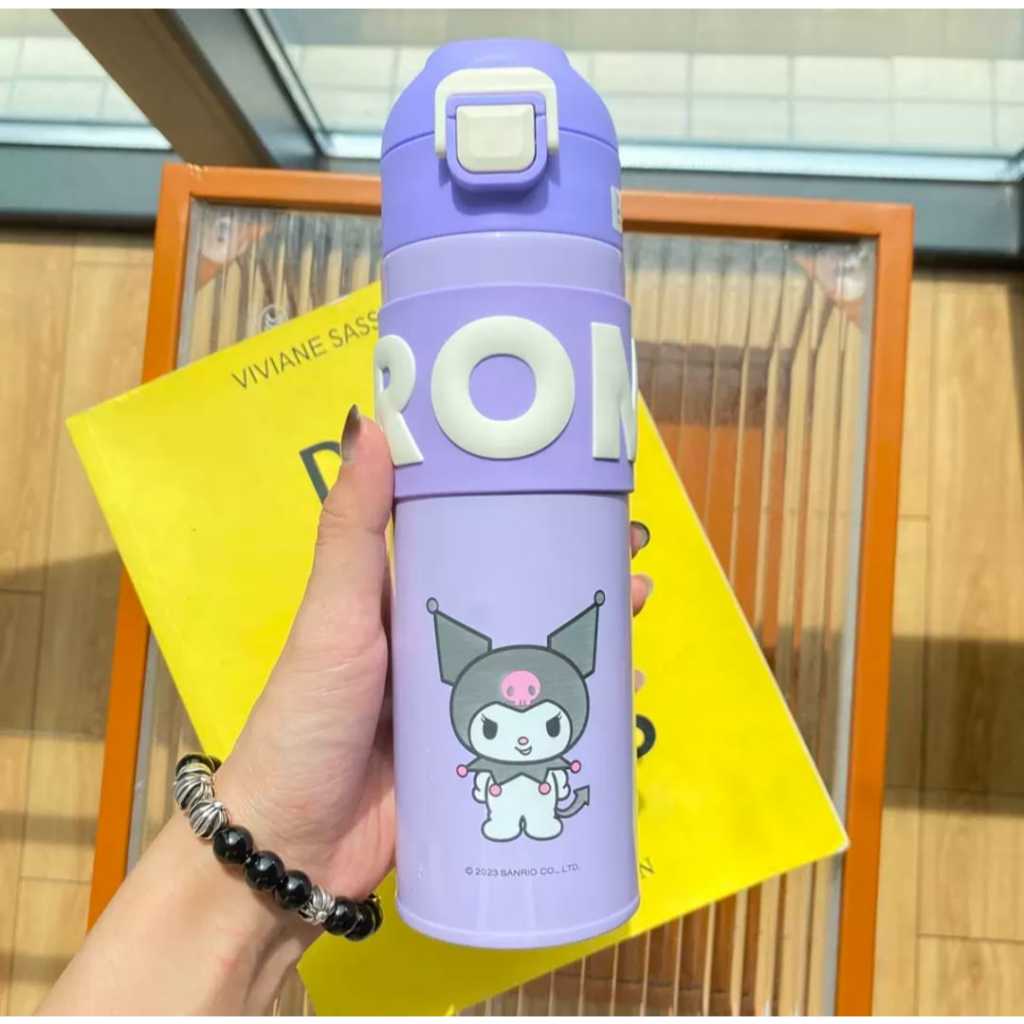 Jual Botol Air Termos Minum Teguk Grip Ori Sanrio Kuromi Pochacco 500ml ...