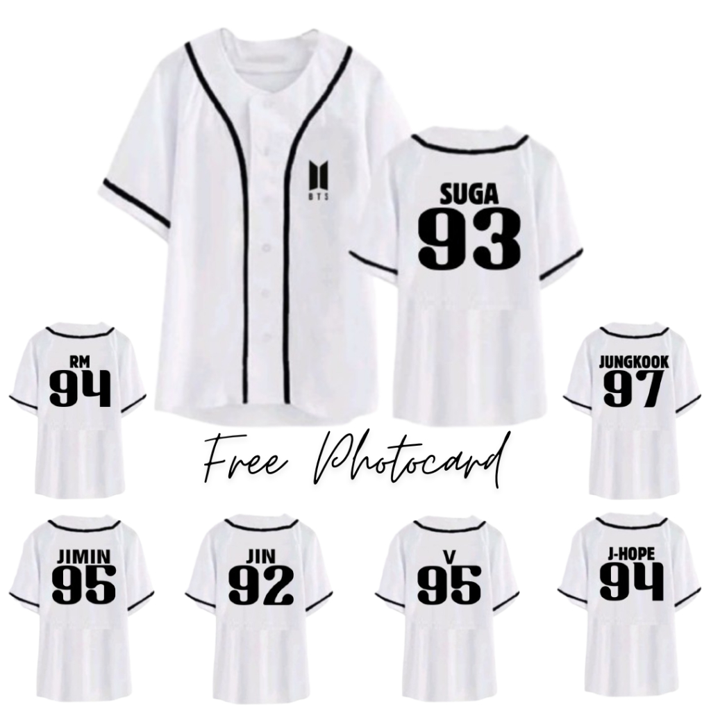 Jual Baju jersey baseball bts kpop v jimin jungkook rm suga jin jhope ...