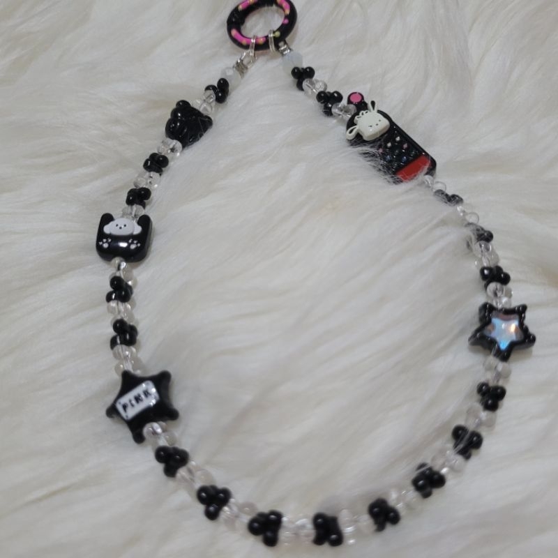 Jual strap hp full manik kacang dan manik besi | Shopee Indonesia