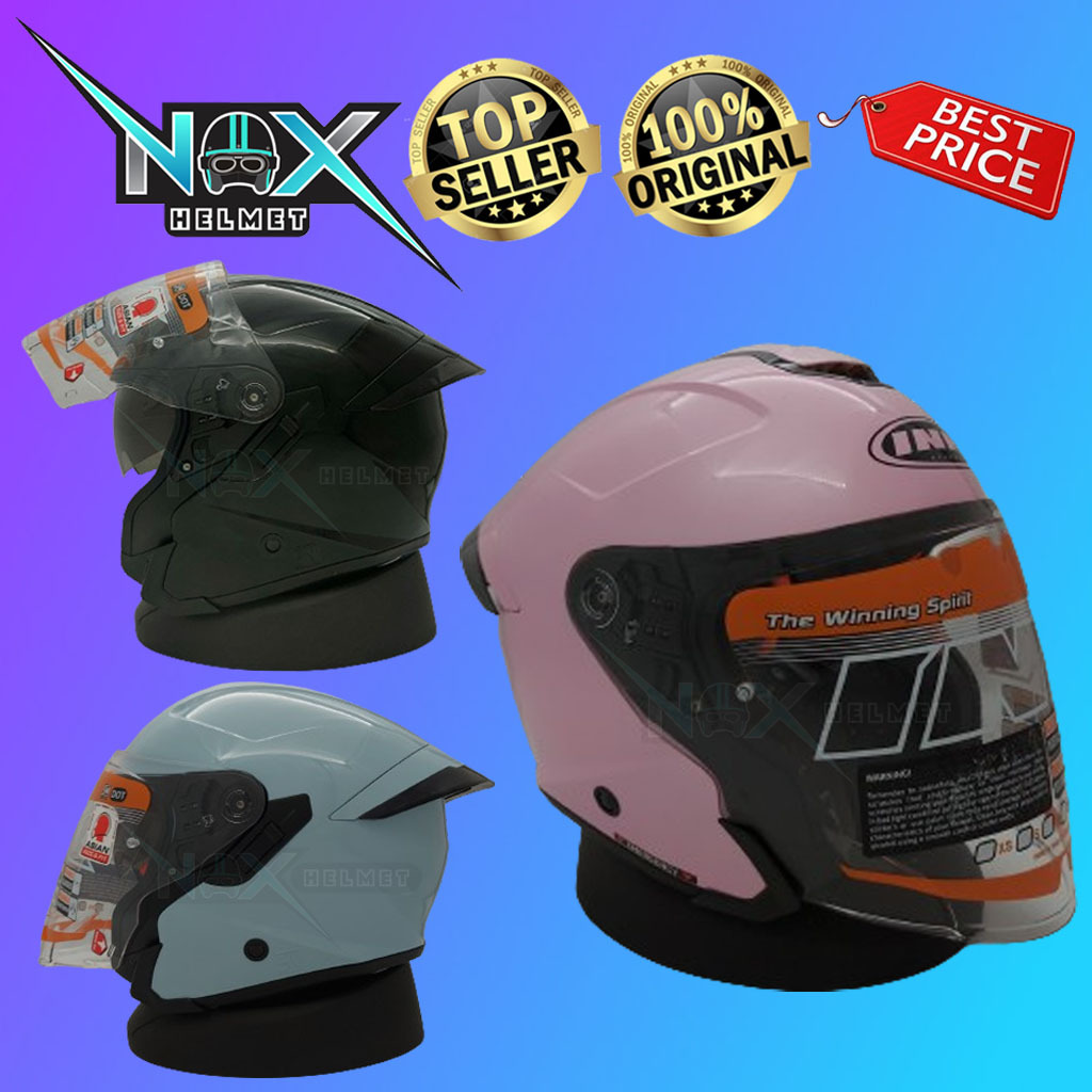 Jual Helm ORIGINAL INK TERRA 2 Solid Polos Spoiler Halfface | Shopee ...