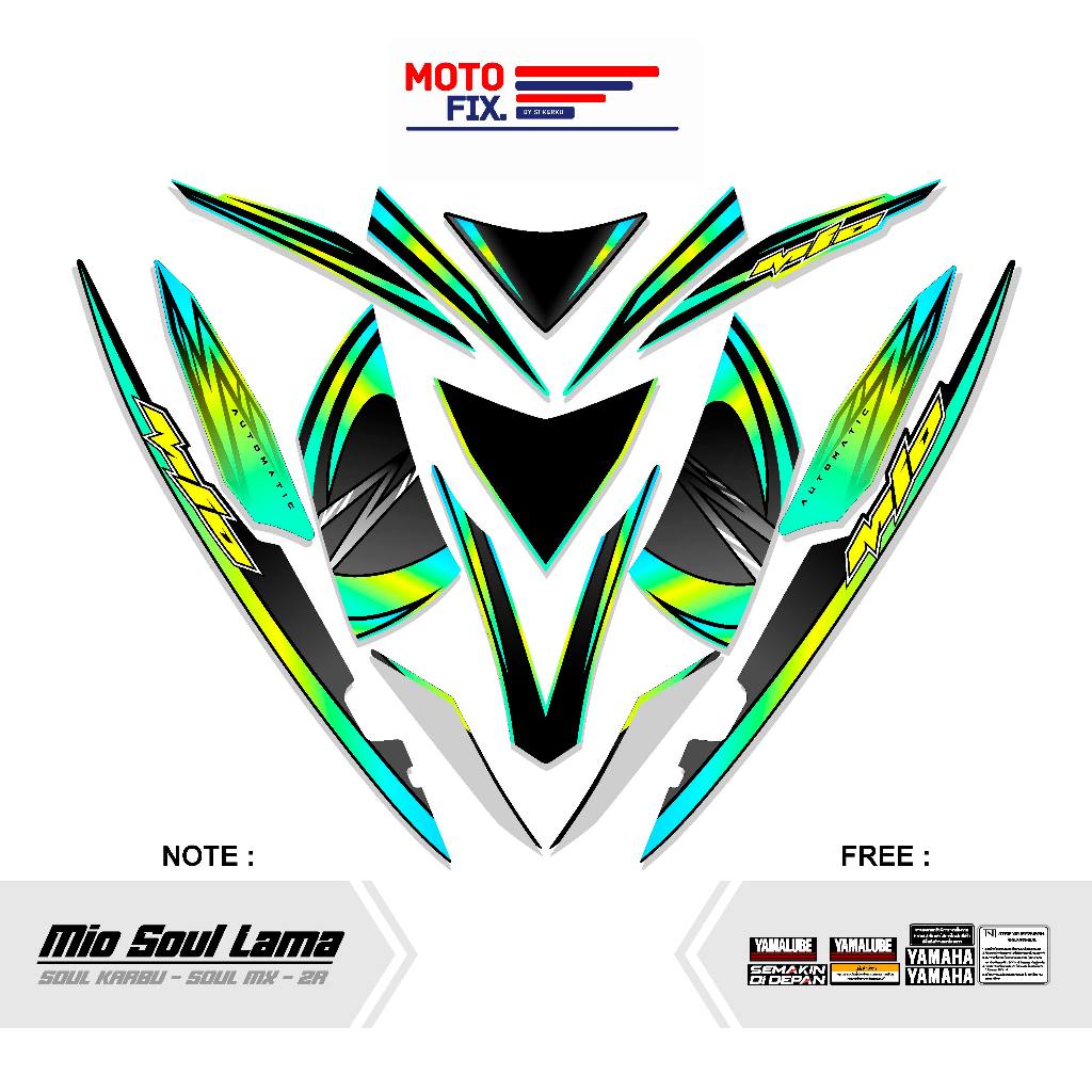 Jual Stiker Striping Decal Body Motor Yamaha Mio Soul Lama Old Karbu ...