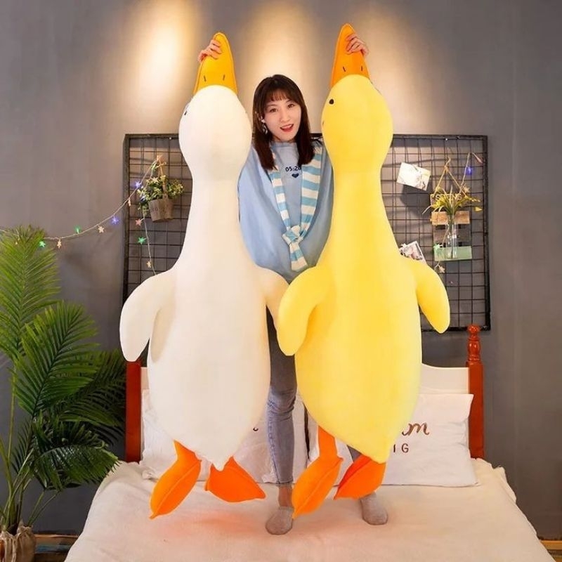 Jual Boneka guling Angsa Besar 100cm Mainan Mewah Bebek Lucu Bahan ...
