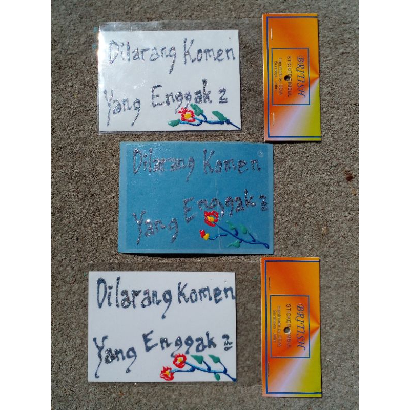 Jual Sticker Custom Glitter Handmade : Dilarang Komen yg Enggak2 ...
