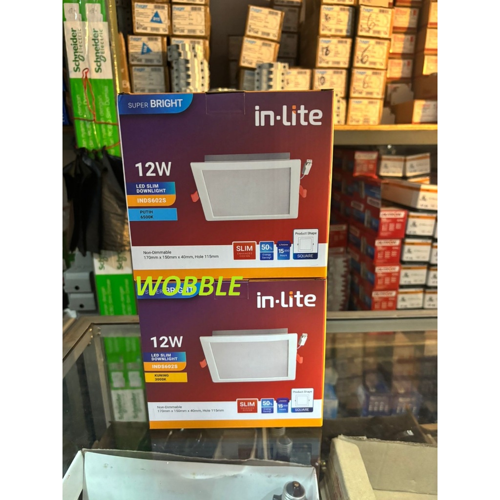 Jual INDS602S LAMPU DOWNLIGHT LED PANEL IN LITE INLITE COB SLIM KOTAK ...