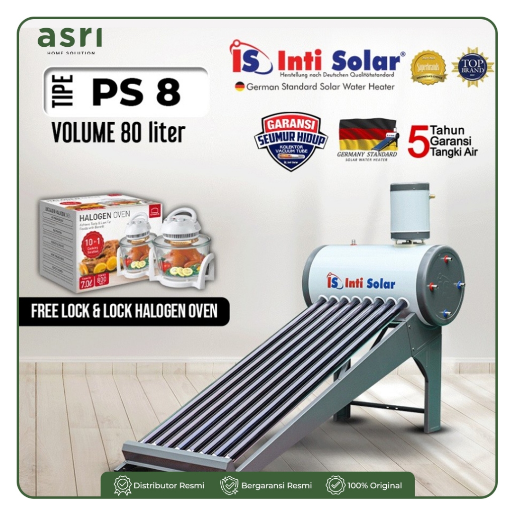 Jual Solar Water Heater Pemanas Air Tenaga Surya INTI SOLAR PS 8 80 ...