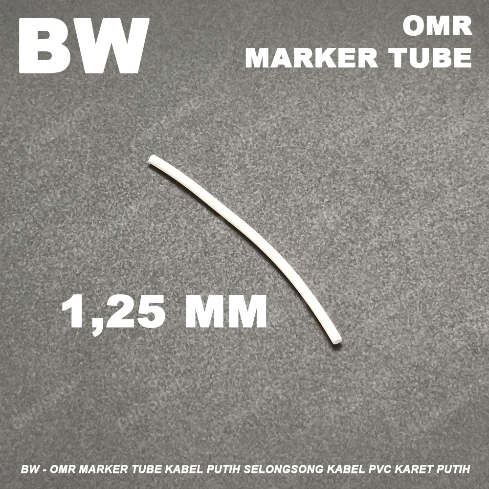 Jual BW - OMR Marker Tube Kabel Selongsong Kabel PVC Karet Putih 1,25 ...