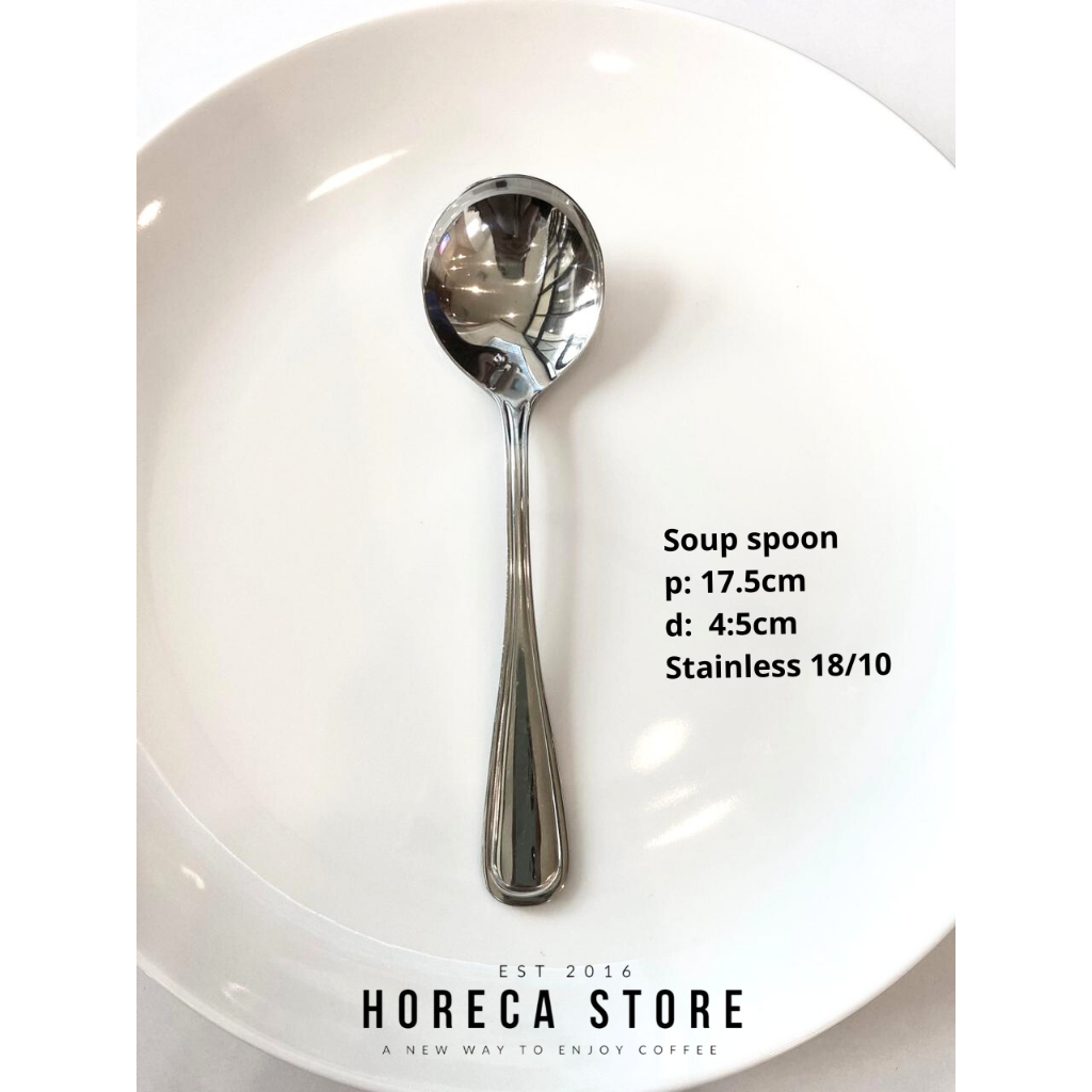 Jual ESCOBLAT Germany 18/10 List Stainless Steel Soup Spoon / Sendok ...