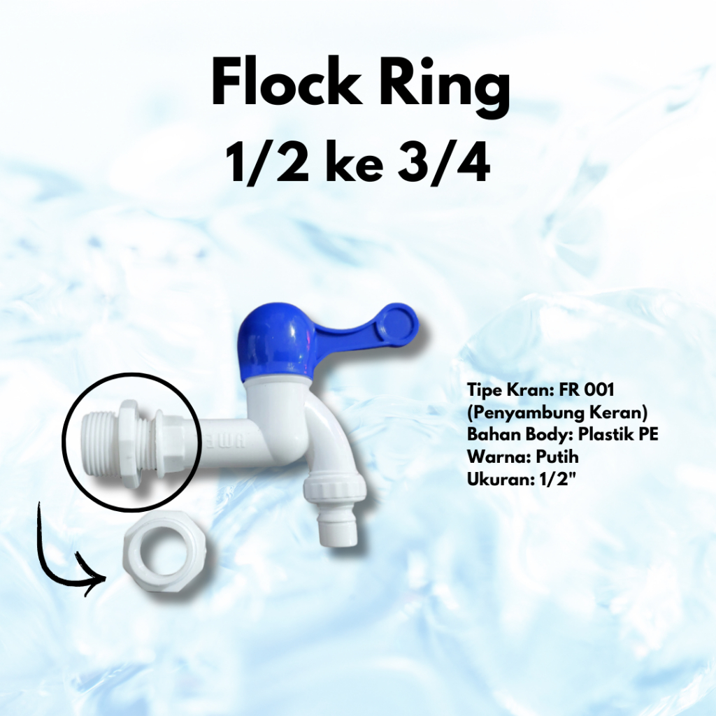 Jual Flock Ring (Awet) / Penyambung Keran 1/2 ke 3/4 FR 001 | Shopee ...