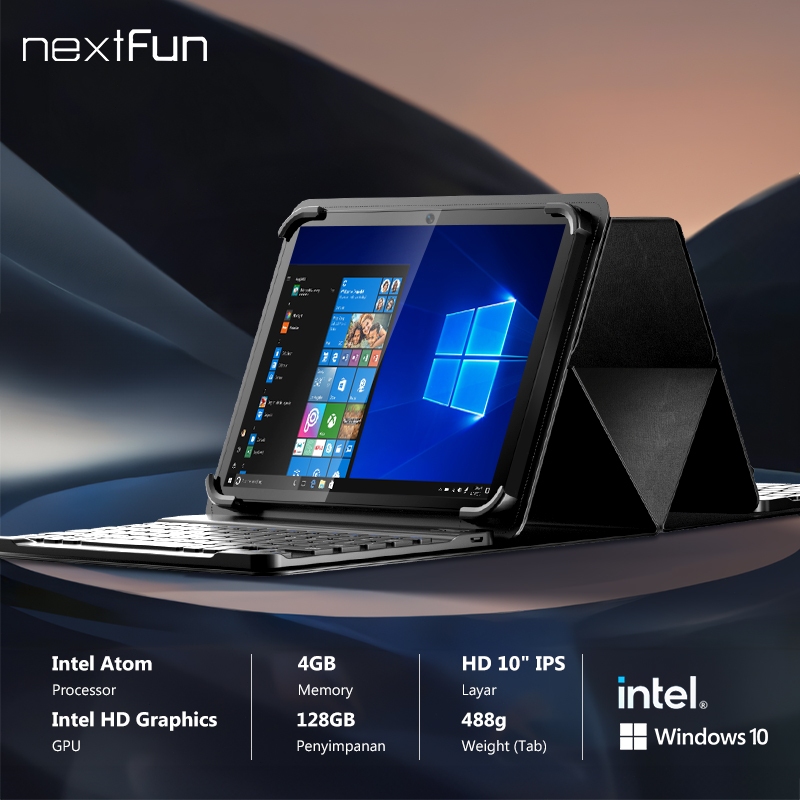 Jual NEXTFUN 10" TABLET WINDOWS RAM 4GB ROM 128GB 2IN1 LAPTOP TOUCH ...
